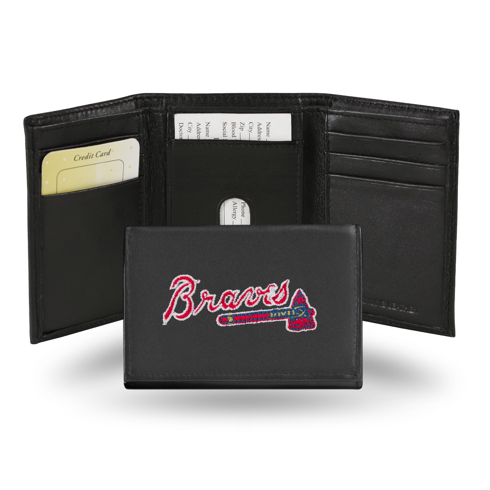 MLB - Men's Atlanta Braves Embroidered Trifold Wallet - Walmart.com