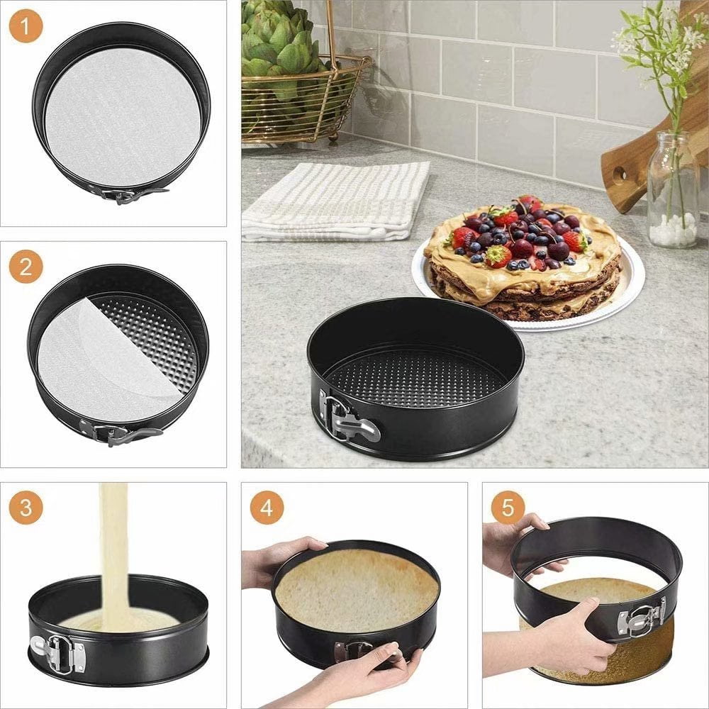 Round cake baking tins store