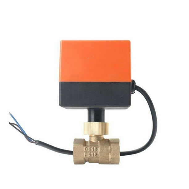 mmirethe Orange Brass Electrical Ball Valve Wide Application Durable ...