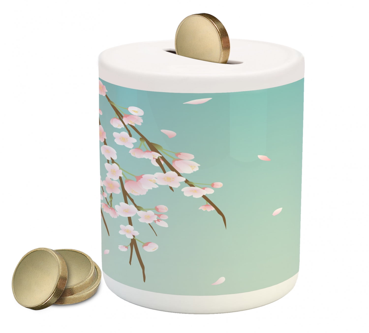 Weeping Flower Piggy Bank, Freshly Blooming Cherry Blossom Branches ...