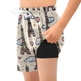 BZSMCE Swim Shorts Eifel Tower Pattern For Quick-Dry Shorts With Anti ...