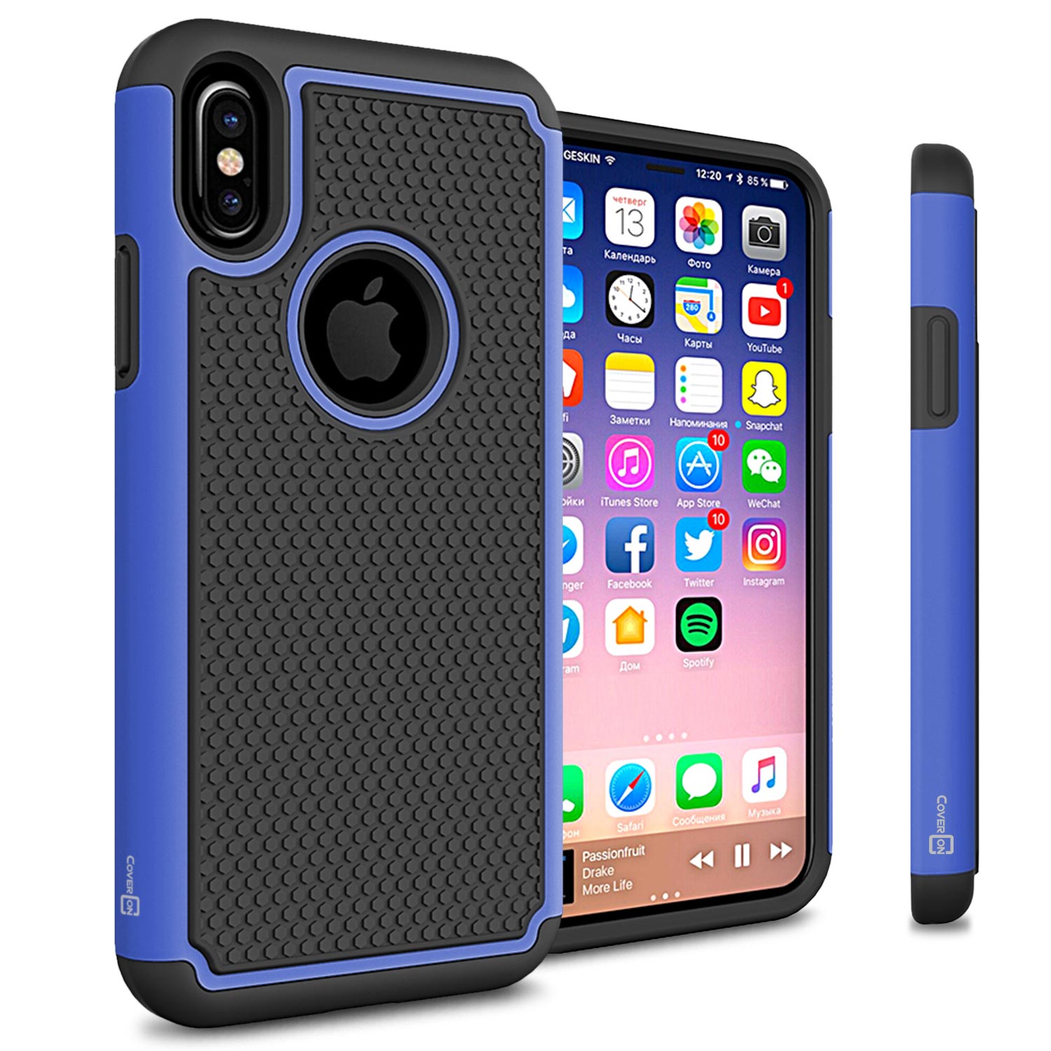 CoverON Apple IPhone XS IPhone X Case HexaGuard Series Hard Phone CoverON Apple IPhone XS IPhone X Case HexaGuard Series Hard Phone