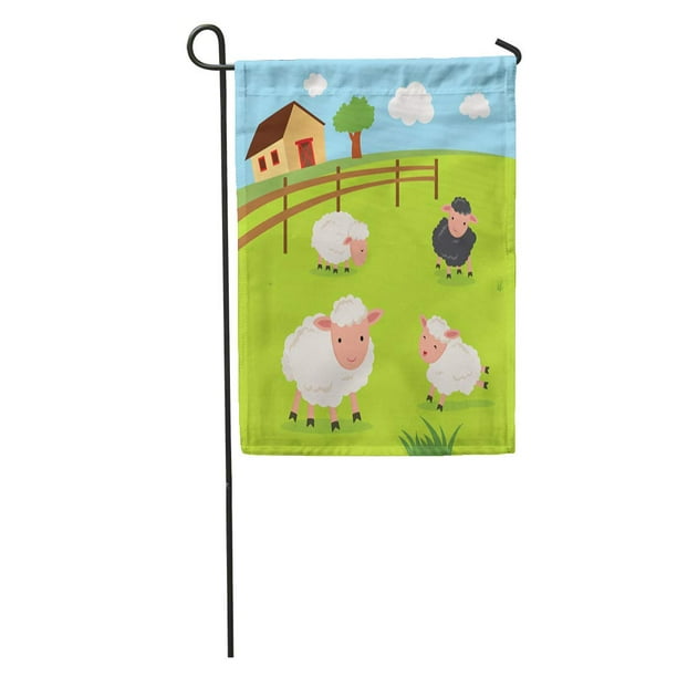 KDAGR Green Lamb Farm Sheep and Farmhouse Barnyard Baby Livestock ...