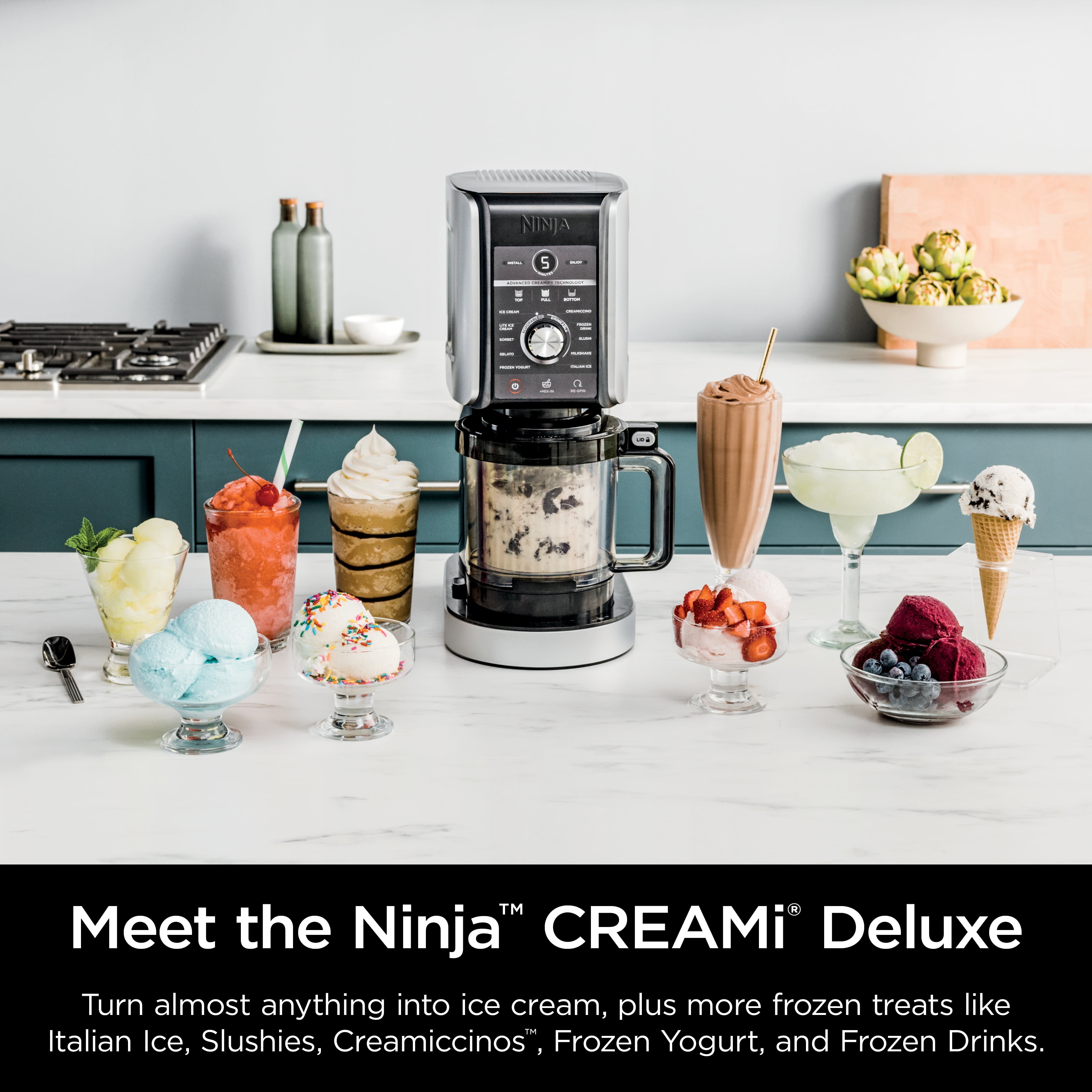 Ninja CREAMi Deluxe 2 Pack Pints & Lids -Compatible with Ninja CREAMi Deluxe 2 Pack Pints & Lids -Compatible with