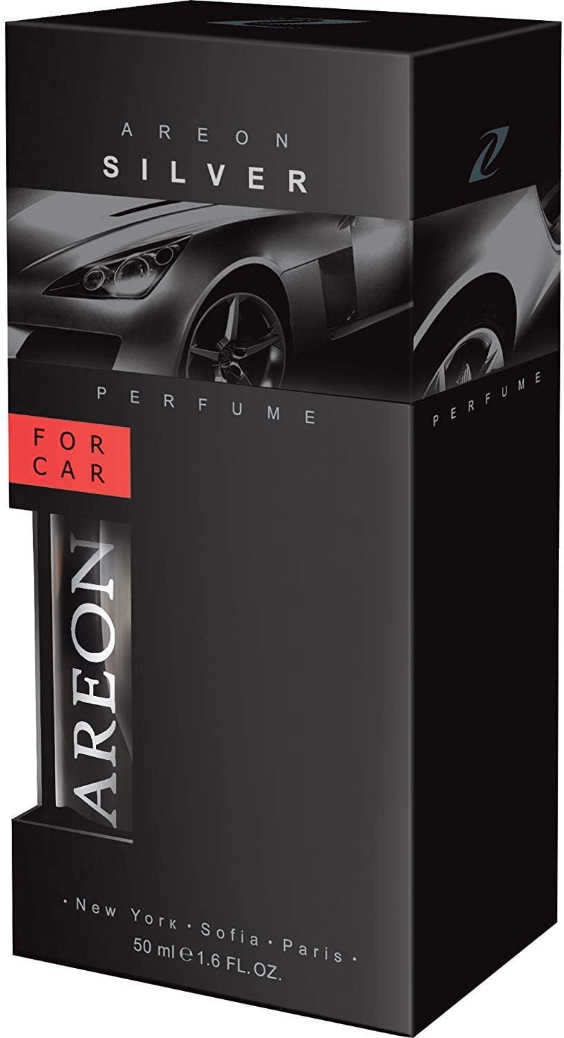 Areon Air Freshener Car Perfume 50 millileter 1.6 Fluid Ounces, Silver ...