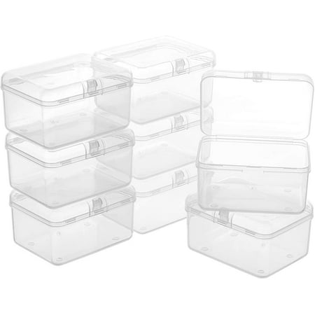 12 pack rectangle Clear Plastic Bead Storage Containers Box Case with ...