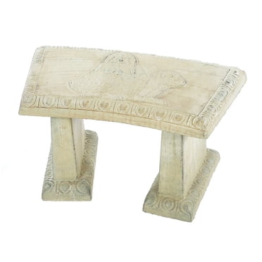 Athena Garden Petrified Rock Bench - Durable Outdoor Concrete Stone ...