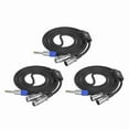 6.35mm TRS Male Jack Y Splitter Audio Cable 6.5mm to Dual XLR Male ...