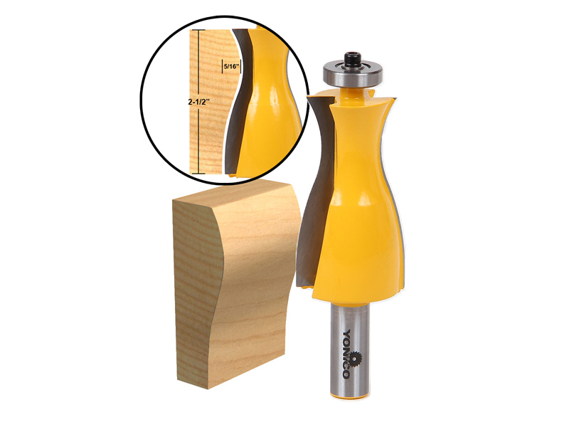 Wavy Jewelry Box Side Wall Router Bit - 1/2" Shank - Yonico 18134 ...