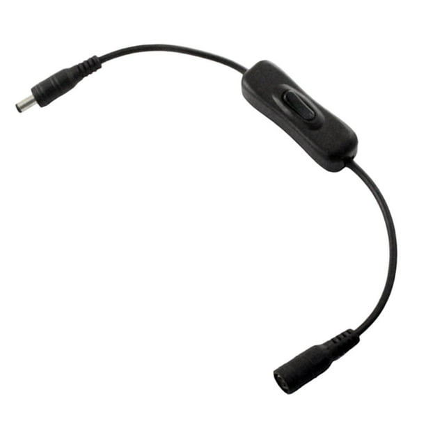 LED Inline Switch Cable DC (5.5x2.1mm) Male To Female Connector, DC ...