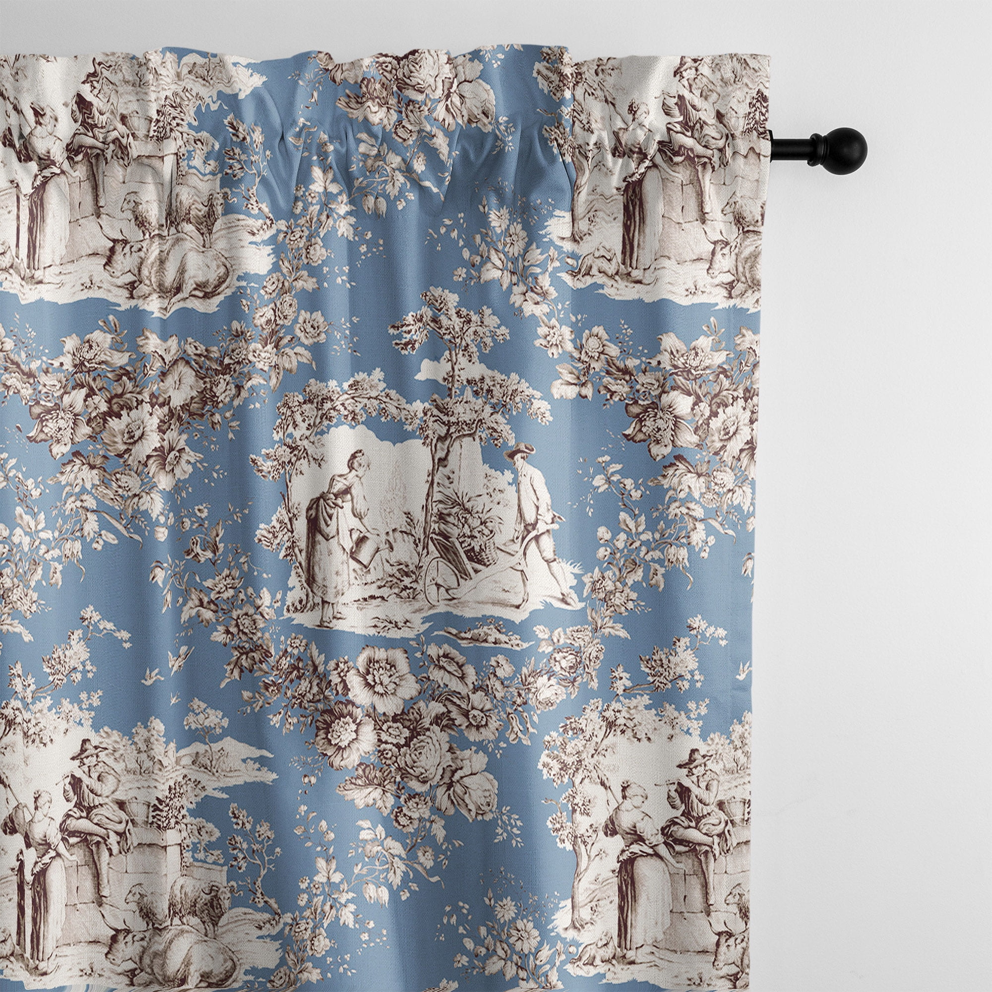 Genie Wedgwood Pole Top Drapery Panel - Pair 50"x120" - Walmart.com