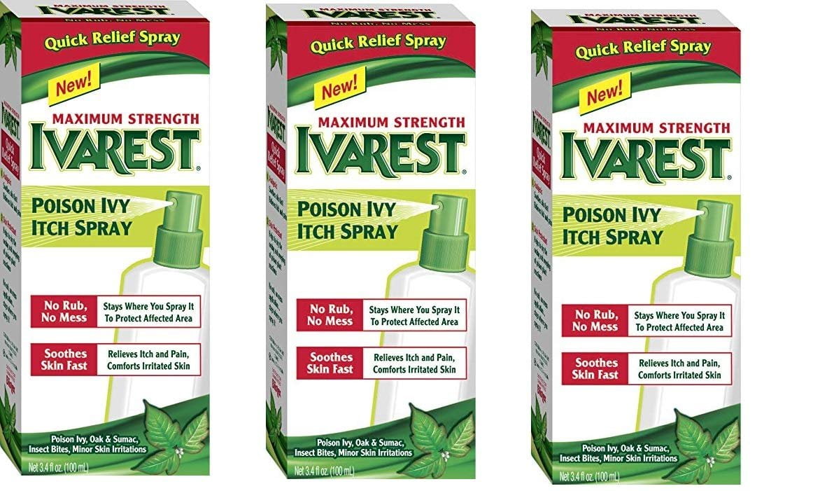 Ivarest Poison Ivy Itch Spray, 3.4 Ounce(Pack of 3) - Walmart.com ...
