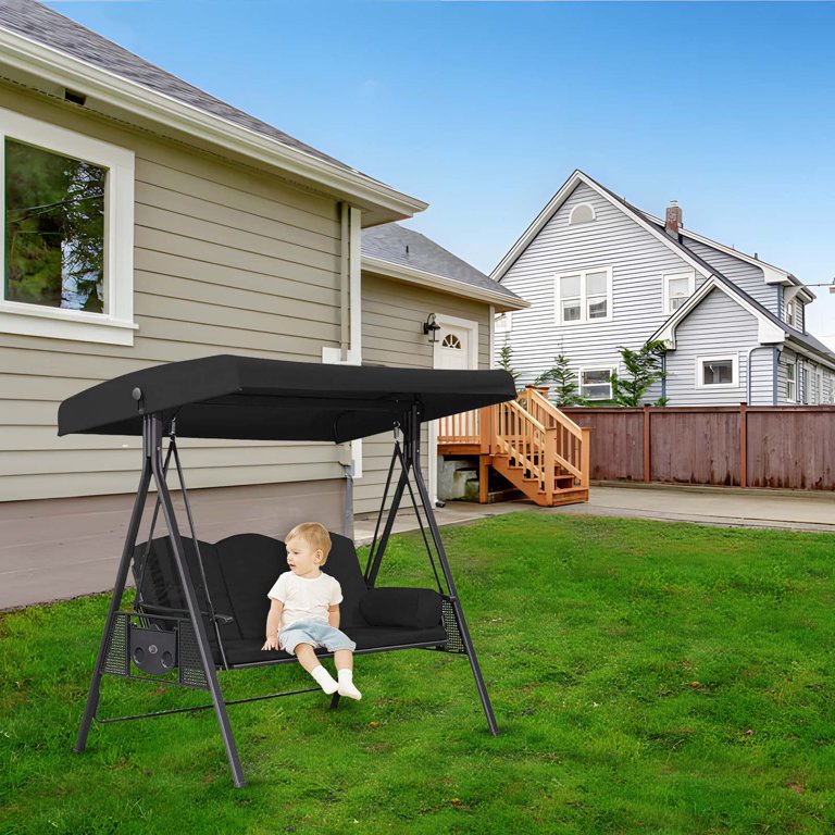 Foldable Swing Sun Rain Cover Outdoor Swing Protection Outdoor With ...