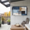 Abstract Color Stitching Outdoor TV Cover 40 to 43 inch Gary Blue ...