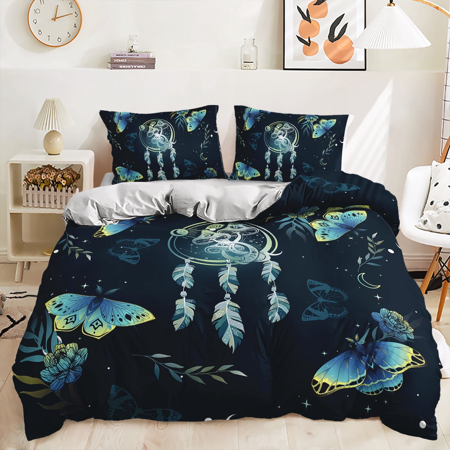 Hosima 3-Piece 3D Digital Printed Polyester Down Quilt Cover With ...
