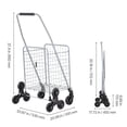 KFFKFF Supermarket Trolley, 45L Stair Ascending Trolley with 360 ...