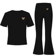 Bovxnpu Girls Outfits Set Girls Summer Casual Outfit Set Heart Print ...