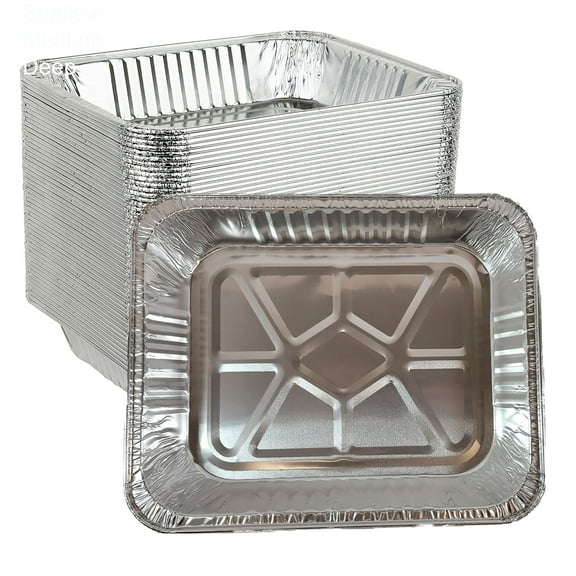 9'' x 13” 4 Inches Deep Aluminum Foil Pans 20 Pack Durable Disposable ...
