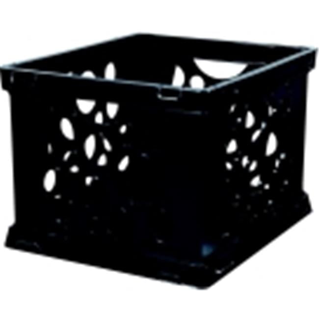 Mini Stackable Storage Crate - Black - Walmart.com - Walmart.com