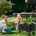 HONGGE Multi-Purpose Big Bucket Cart Collapsible Folding Wagon Garden ...