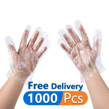 Disposable Food Prep Gloves - 100 Pcs Plastic Food Safe Disposable ...