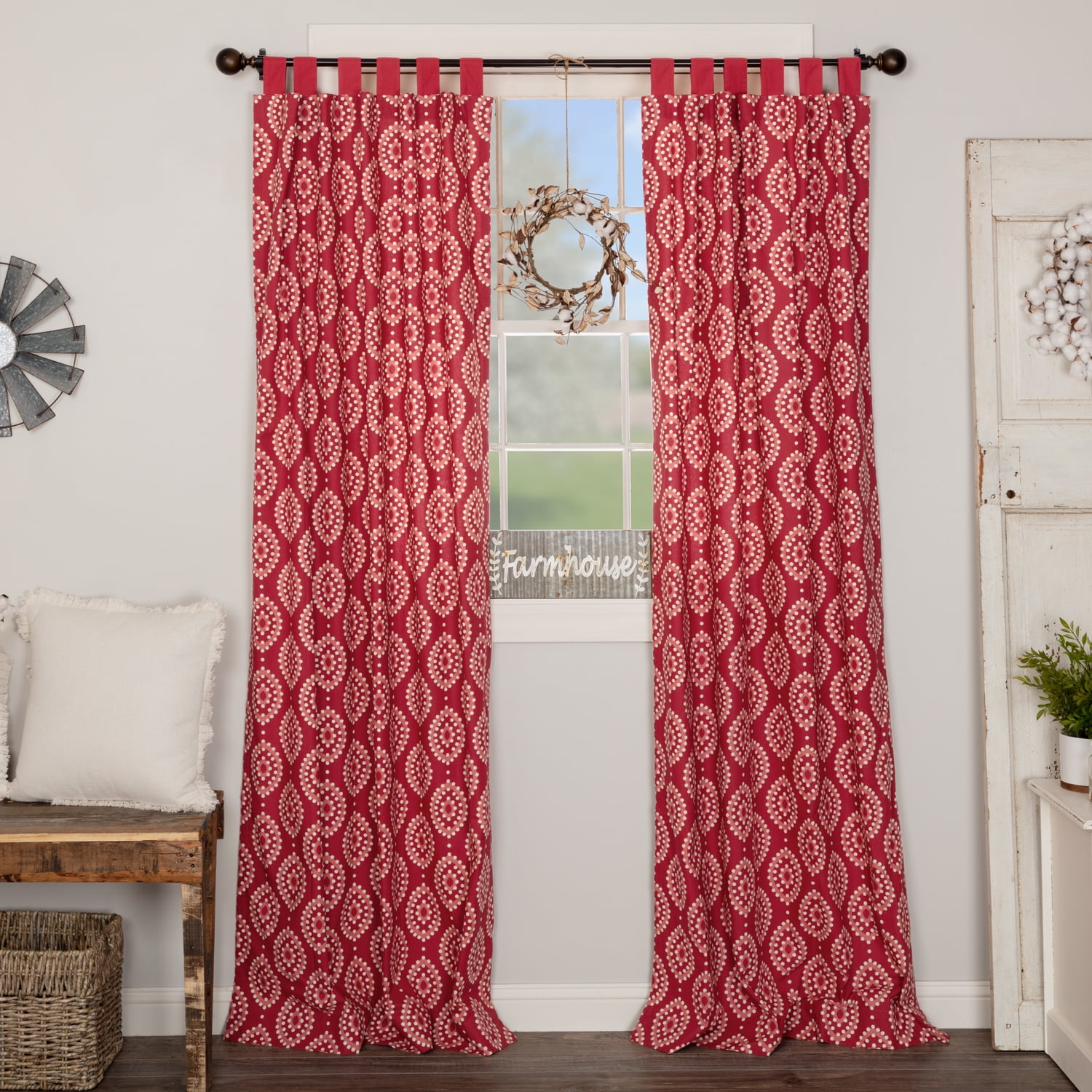VHC Brands Paloma Lined Tab Top Curtain Panel Pair - Walmart.com