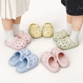 Slippers Kids Closed Toe Sandals Hole Punch Design Soft Insole Clog ...