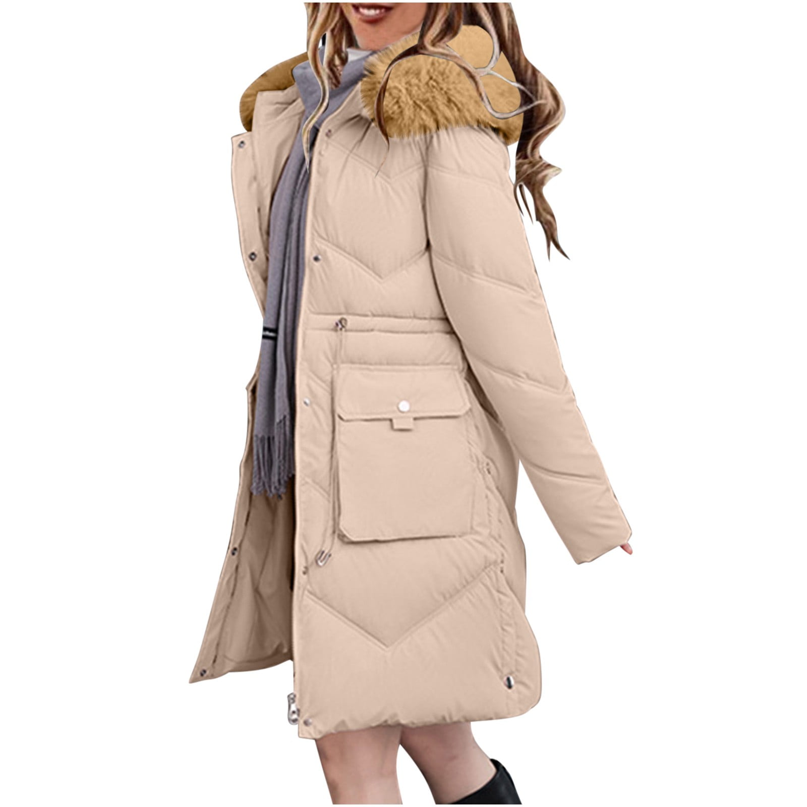 Click here for Yuyuzo Women Long Quilted Coat Winter Hooded Long... prices