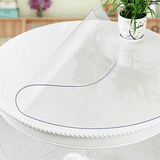 60in Round Heavy-Duty Waterproof Transparent Dining Table Protector, 1 ...