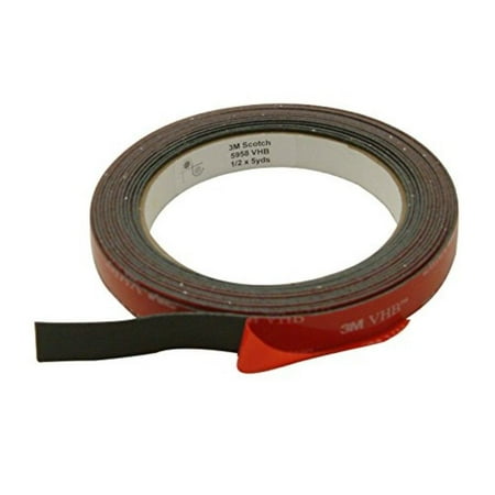 3M 5958FR/BLK055 Scotch 5958FR VHB Tape: 1/2" x 15 ft, Black | Walmart ...