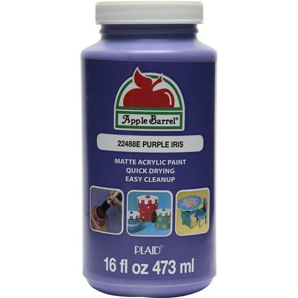 Apple Barrel 22488E Acrylic Craft Paint, Matte Finish, Purple Iris, 16 ...