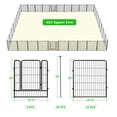 Decorative Metal Garden Fence, 83ft x 32in, 36 Panels, Heavy Duty, No ...