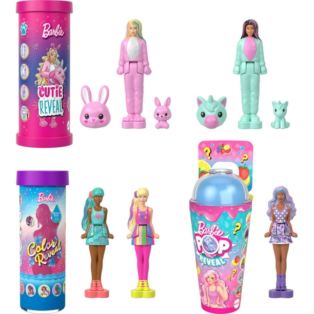 Barbie Mini BarbieLand Reveal Dolls 5-Pack, 1.5-inch Dolls with ...