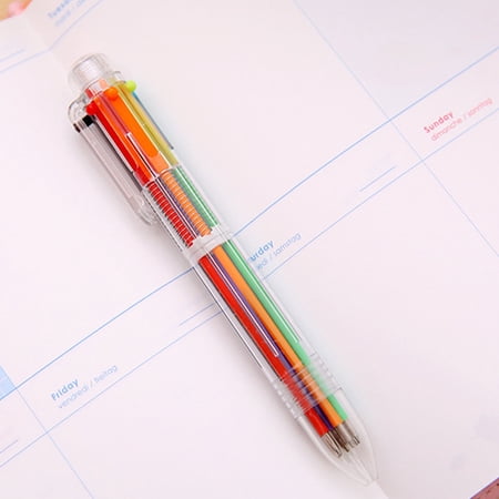 Multi Color Pen Plastic 6-in-1 Fine Point Inks Gel Retractable Easy ...