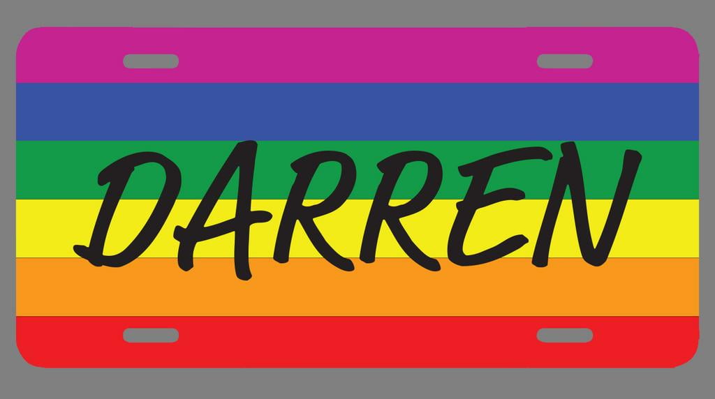 Darren Name Pride Flag Style License Plate Tag Vanity Novelty Metal ...