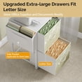 Ktaxon 2-Drawer Rolling File Cabinet with Wheels Side Bag, Fabric ...