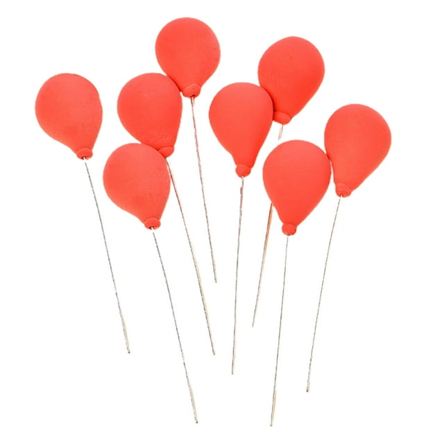 Multicolored Balloon Cluster Cake And Cupcake Topper Reusable Plastic
