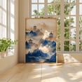 Blue Pagoda Mountain Poster, Asian Landscape Art, Traditional Oriental ...