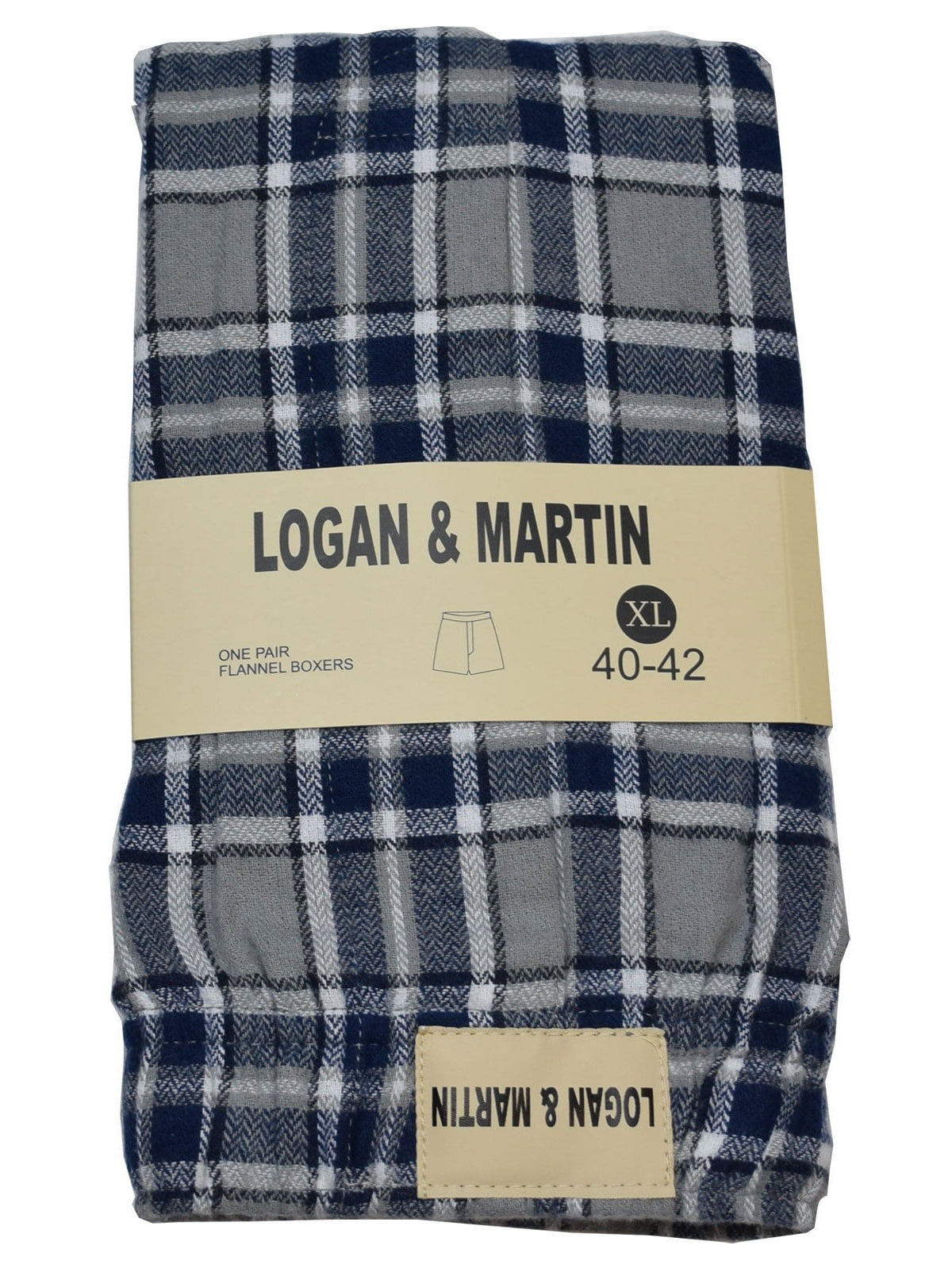 LOGAN & MARTIN MEN'S 100% Cotton FLANNEL BOXERS IN 10 COLORS/STYLES ...