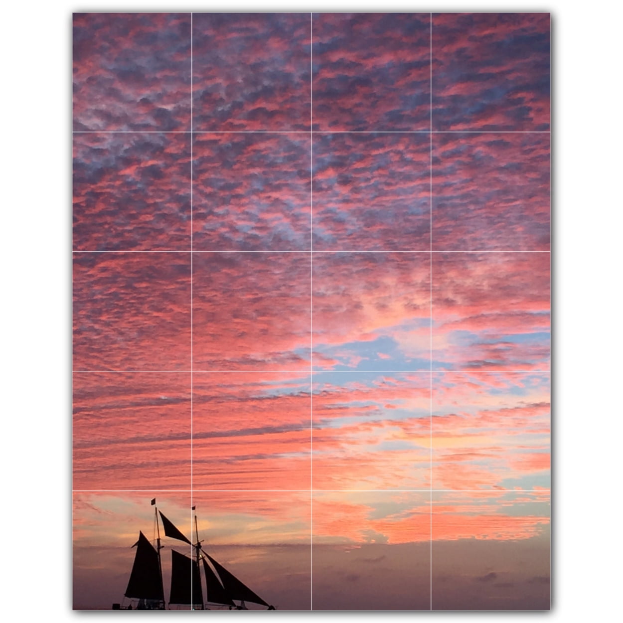 Picture-Tiles.com: Boat Ceramic Tile Wall Mural WAL500226-45L. 32"W x ...