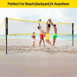 FITPLAY Portable Volleyball Net Set, Three Heights Adjustable, 32*3FT ...