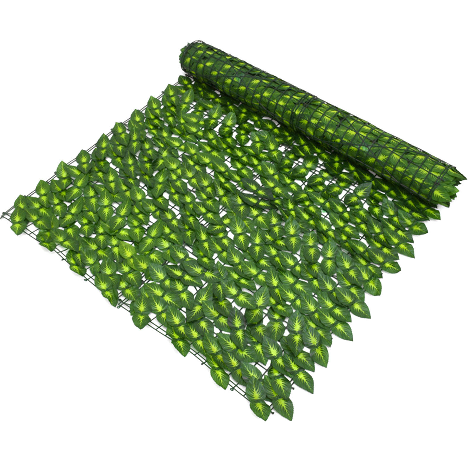 Artificial Hedge Privacy Fence Garden Mesh Backing Outdoor Decor Leaves ...