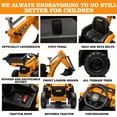 JCB 24V Ride-On Excavator & Bulldozer, Kids Toy with Remote, Front ...