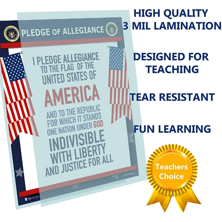 American Flag Pledge Printable Posterazzi The Pledge Of Allegiance And