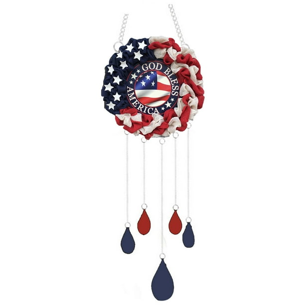 Patriotic Wind Chimes American Independence Day Hanging Windchime ...