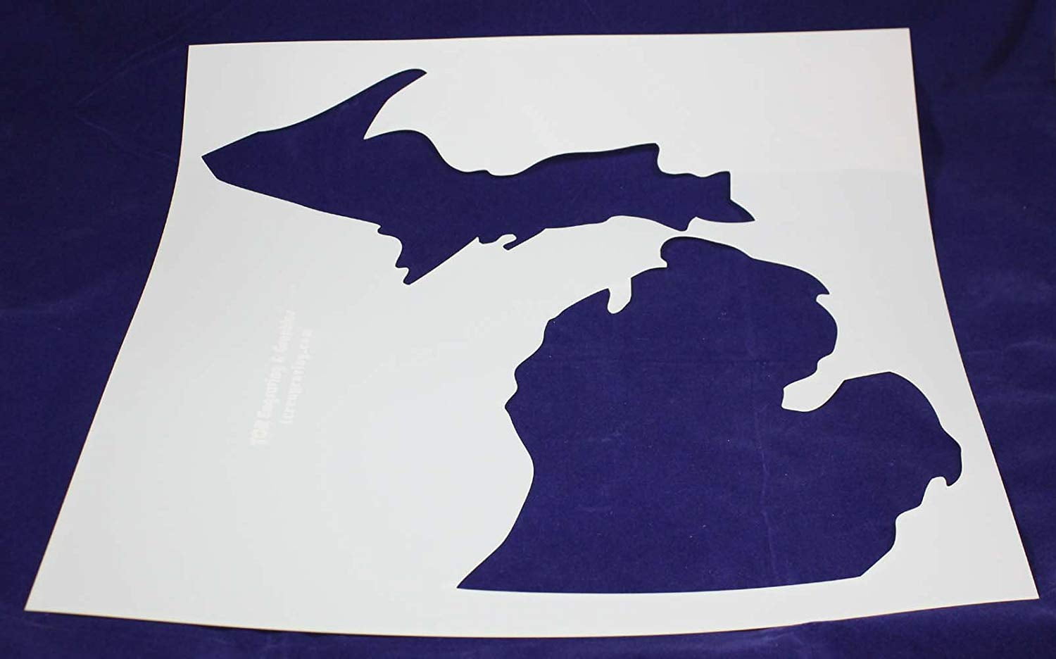 State of Michigan Stencil-Mylar 14 Mil -19"H X 17.5"W - Painting ...
