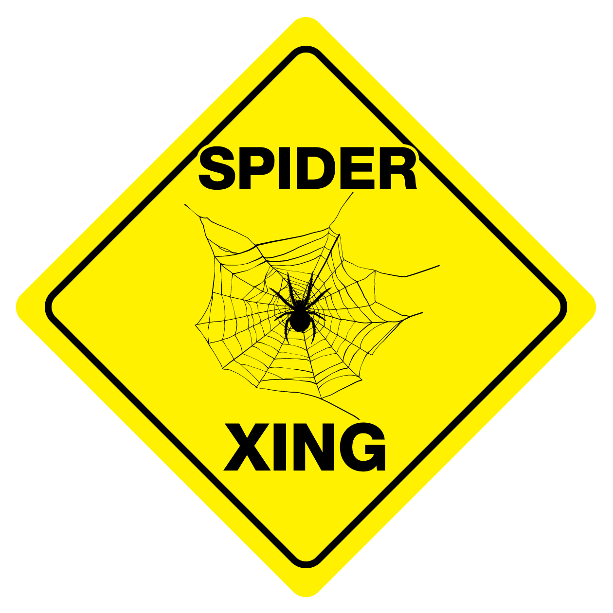 SPIDER XING Funny Novelty Crossing Sign - Walmart.com