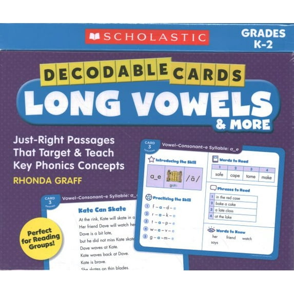 Pre-Owned Decodable Cards: Long Vowels & More: Just-Right Passages That ...
