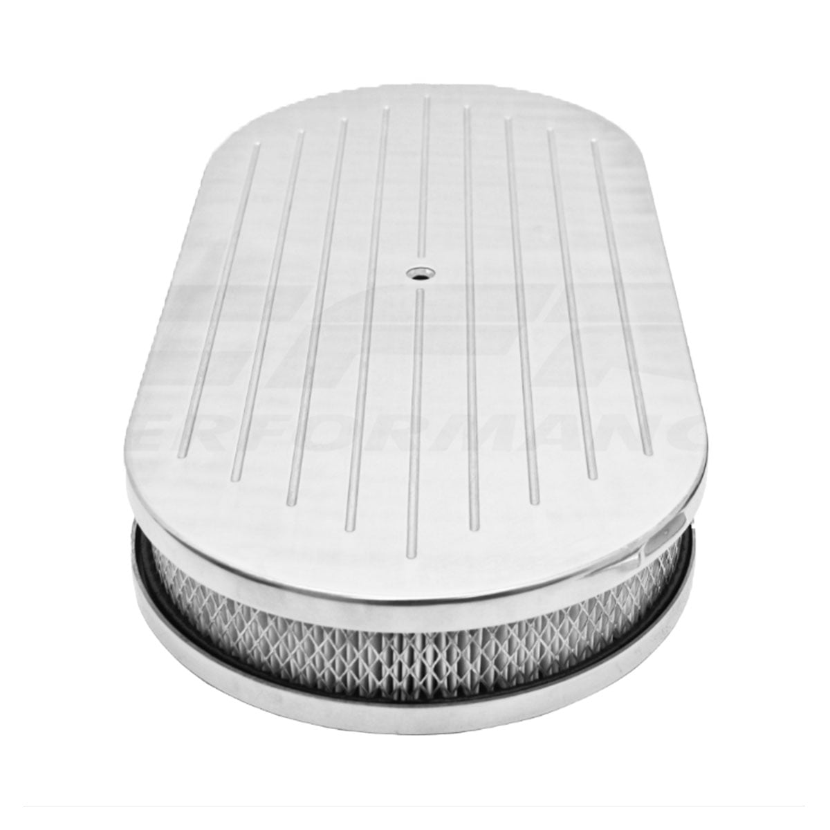 Chevy Ford Mopar 19" Oval Polished Al Air Cleaner Ball Milled With ...
