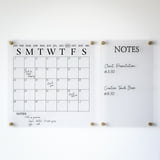 Martha Stewart Grayson Acrylic Wall Calendar and Notes Board Set with ...